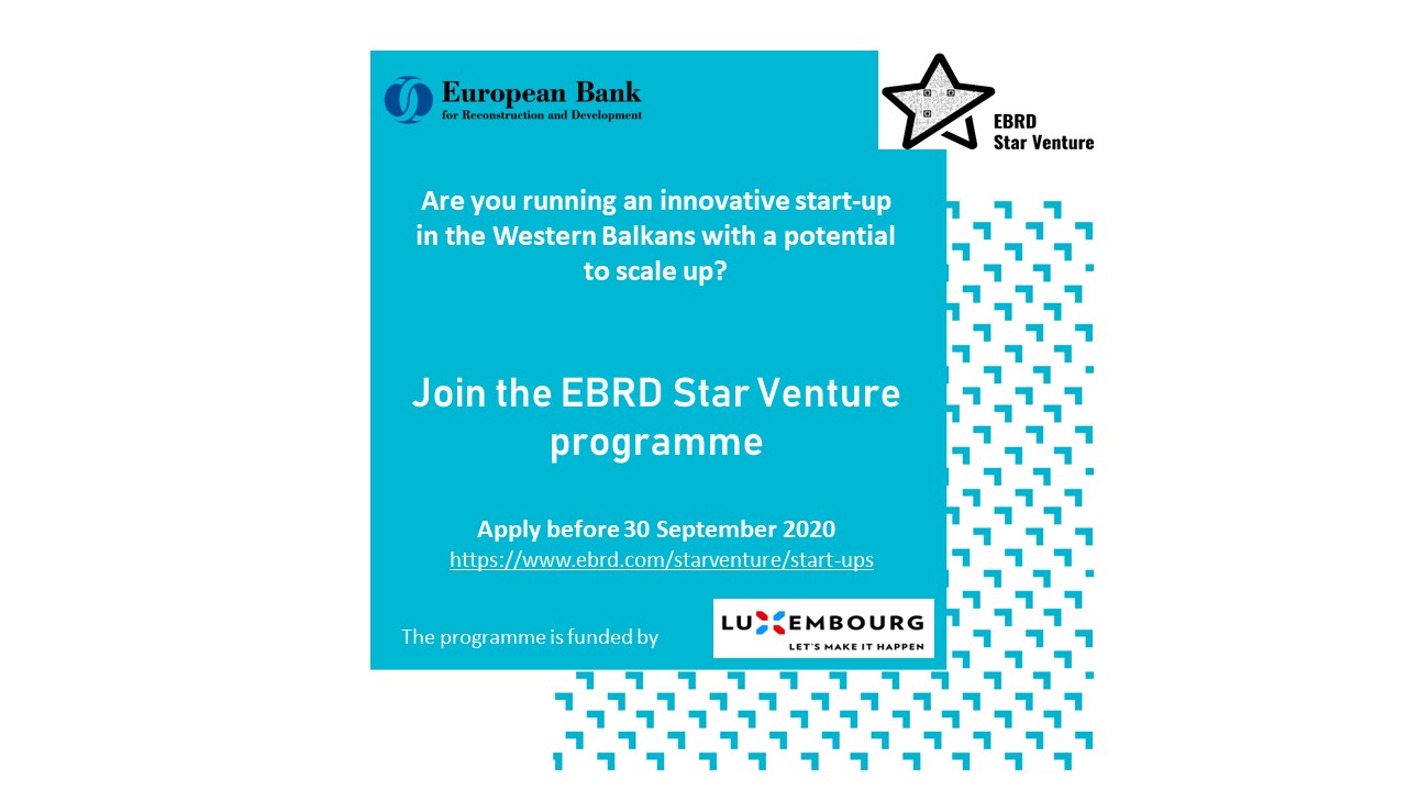 Prijavi se za EBRD Star Venture program za startapove - Digitalizuj.Me